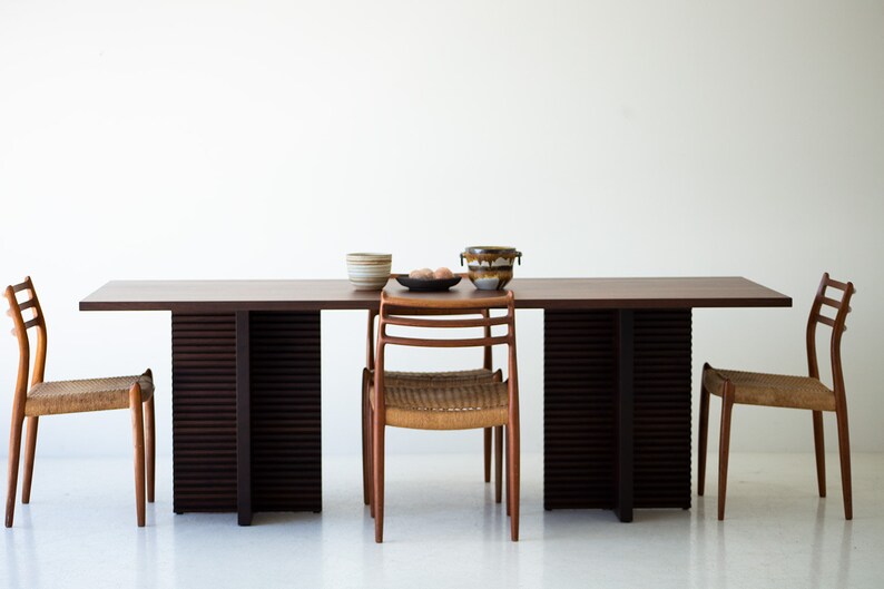 Modern Dining Table Cicely Walnut Dining Table by Bertu - Etsy
