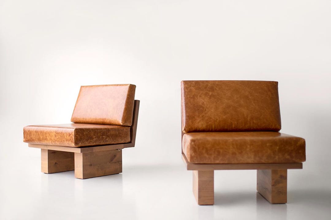 Suelo® Modern Side Chair in Leather - Etsy