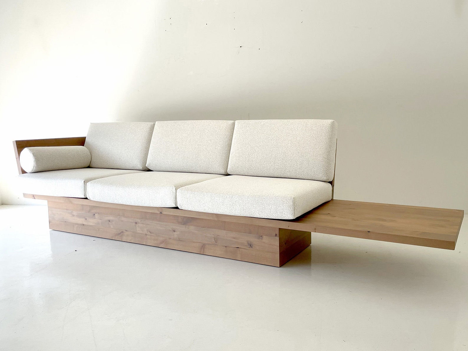 Suelo Modern Wood Sofa With Plinth Base - Etsy UK