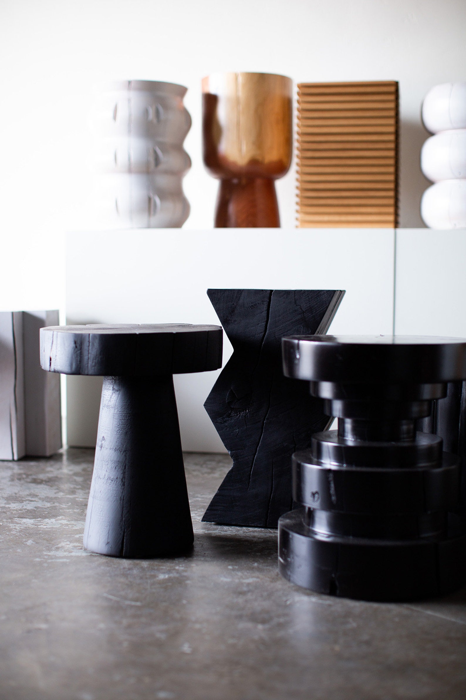Modern Wood Stool - the Tulum - Etsy