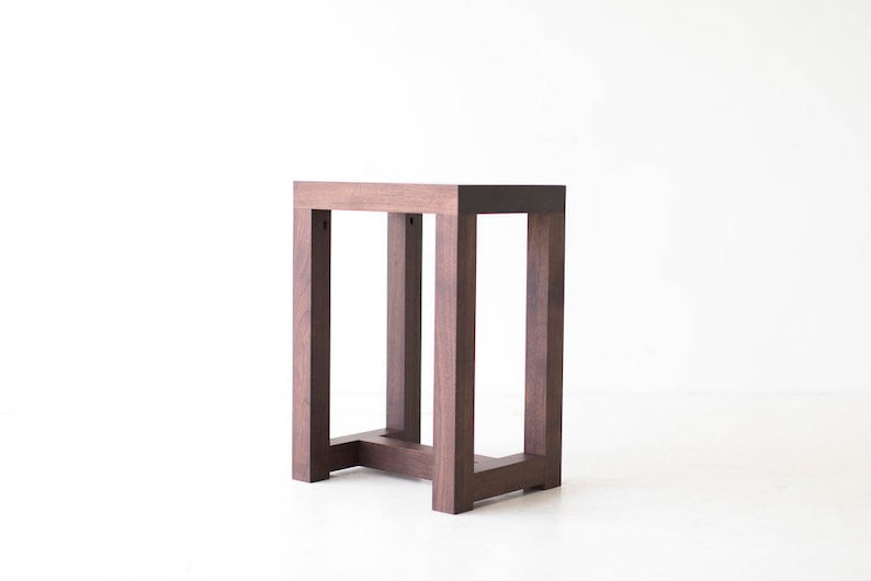 Side Table / Small Side Table Mid Century Style / End Table in Walnut ...