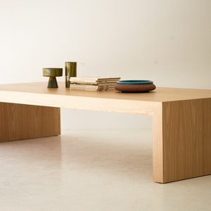 Waterfall Table in White Oak - Coffee Table for Bertu - Etsy