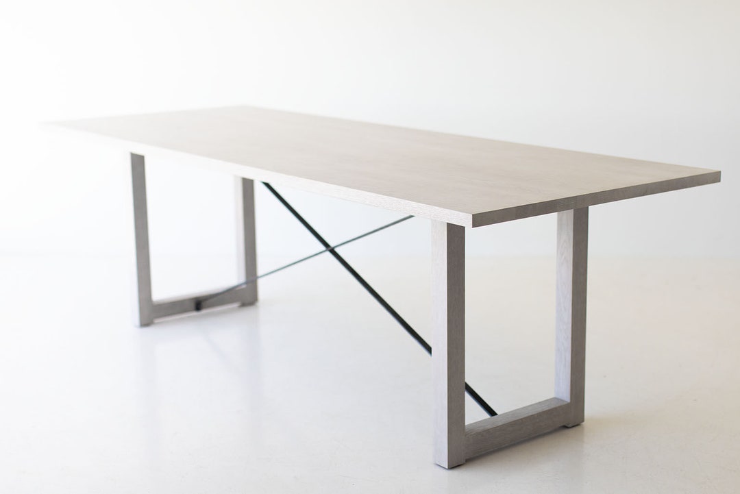 Custom Whitewashed Modern Table - Etsy