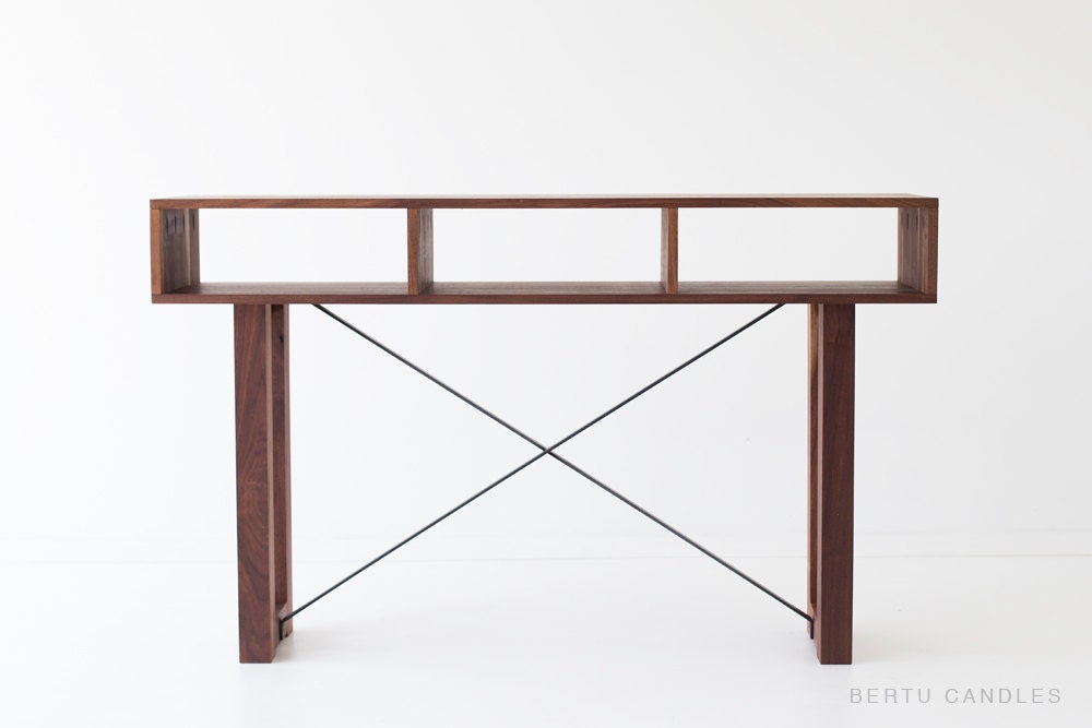 Wood Console Wood Console Console Wood Modern Wood - Etsy