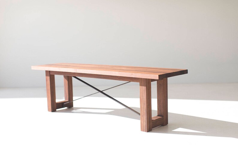 Mid Century Modern Bench - Etsy
