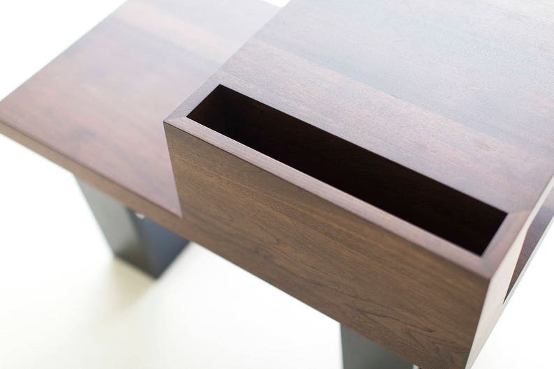 Mid Century Modern Side Table, Small Wood Side Table, Mid Century ...