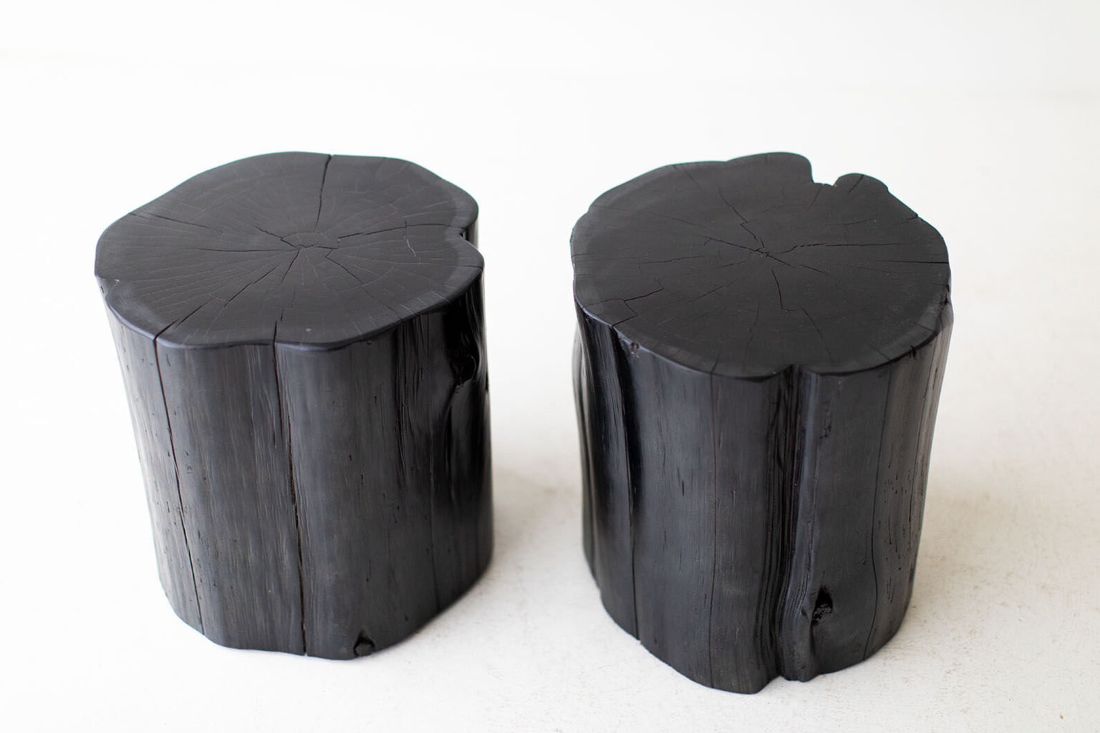 Large Outdoor Tree Stump Tables Black | Etsy