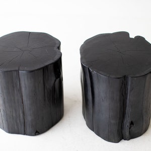 Large Outdoor Tree Stump Tables - Black - Etsy