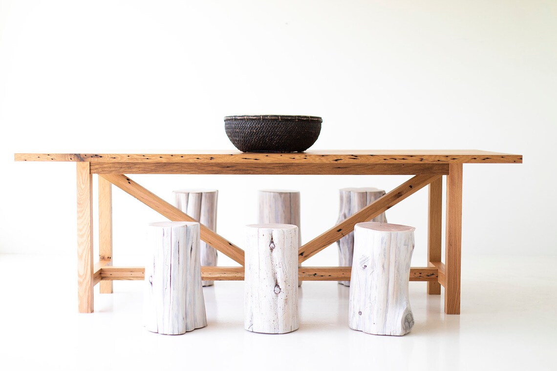 Farm Table, Farmhouse Table, Trestle Table, Dining Room Table, Dining ...