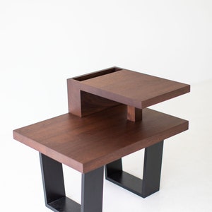 Mid Century Modern Side Table, Small Wood Side Table, Mid Century ...