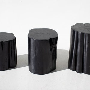 Black Stump Side Table - Etsy