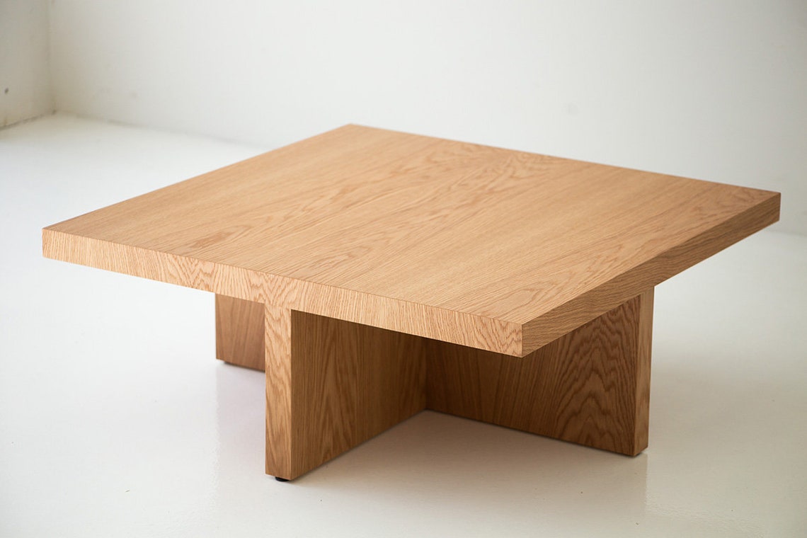 X Base Coffee Table in White Oak - Etsy