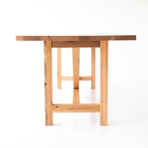 90 Inch Modern Farmhouse Dining Table With Reclaimed Oak Base and Top ...