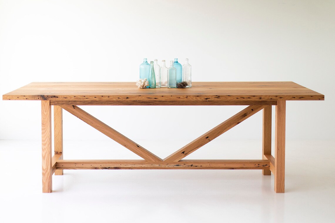 Farm Table Farmhouse Table Trestle Table Dining Room Table - Etsy