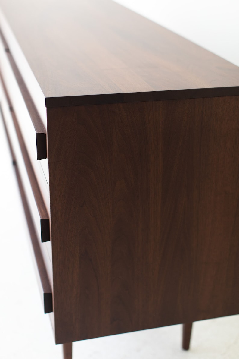 Modern Walnut Dresser - Etsy