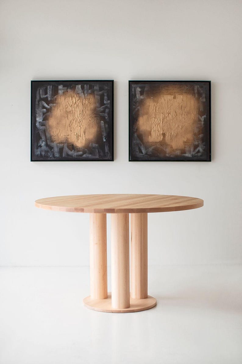 Cava Modern Round Dining Table in Maple - Etsy
