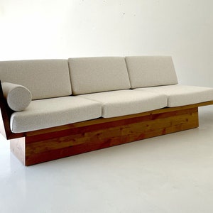 Suelo® Modern Wood Sofa With Plinth Base - Etsy