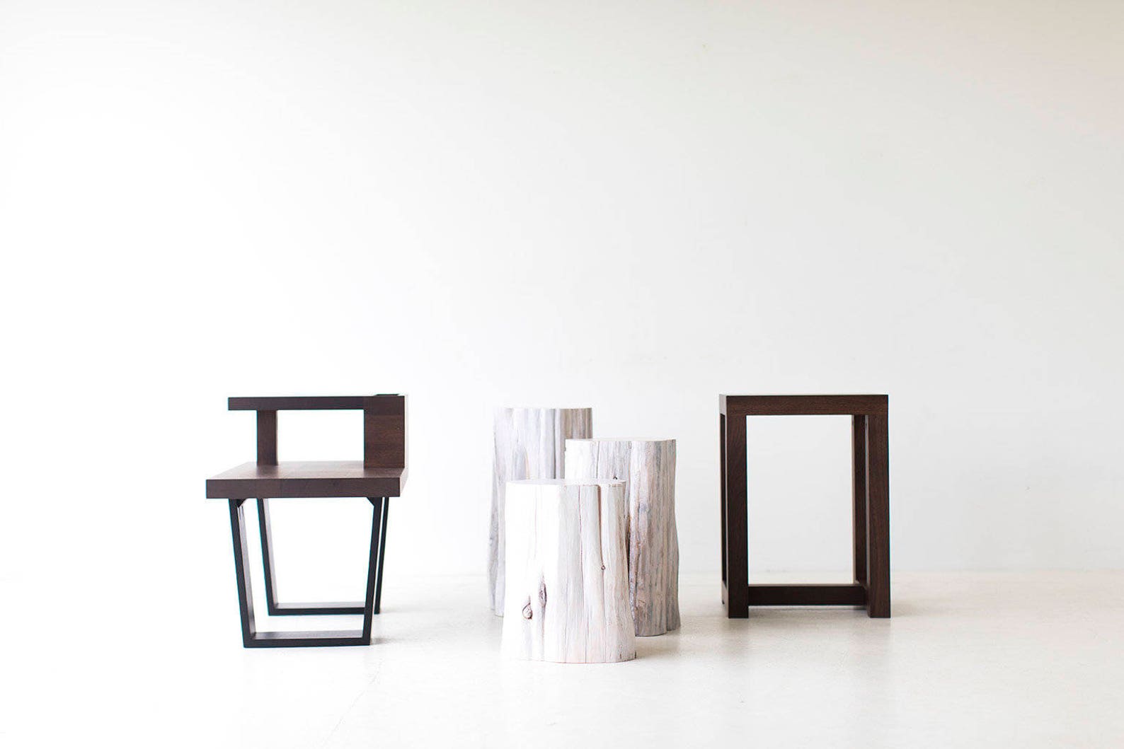 Mid Century Modern Side Table Small Wood Side Table Mid - Etsy