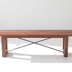 Bertu Bench, Industrial, Modern Bench, Walnut Crafted Bench - Etsy