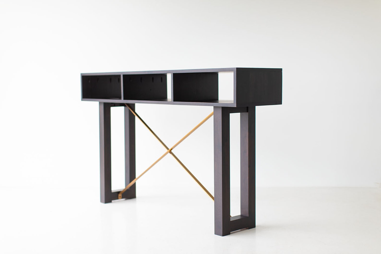 Modern Console Table black and Brass - Etsy