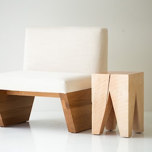 Modern Lotus Side Chair in White Oak - Etsy