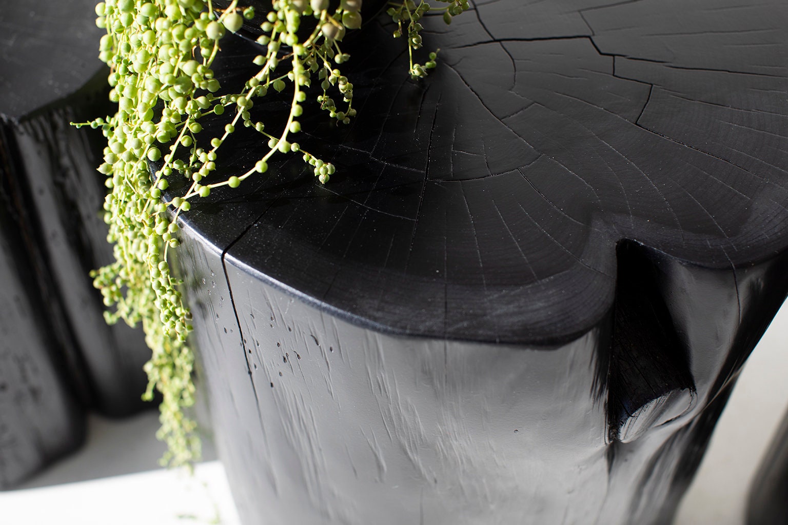 Outdoor Black Stump Table - Etsy