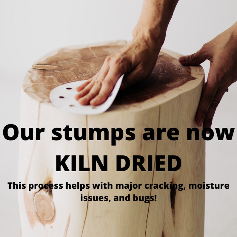 Modern Side Table Nightstand Mid Century Tree Stump Wood - Etsy