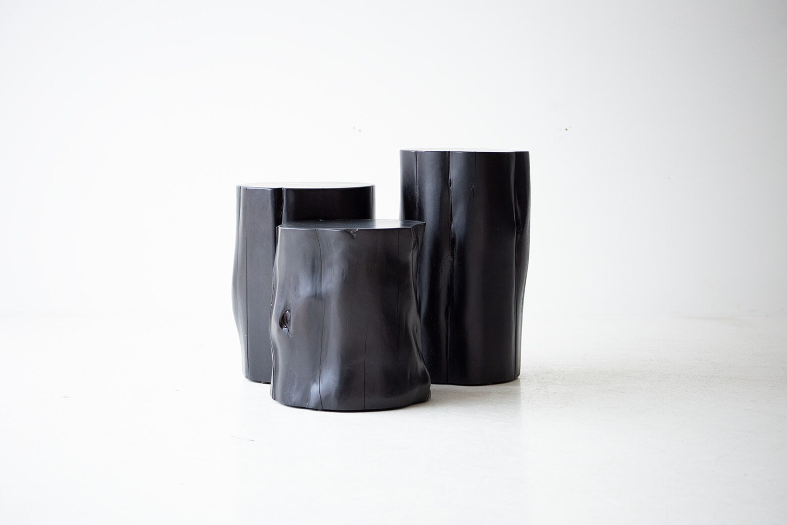 Quick Ship Stump End Table in Black | Etsy