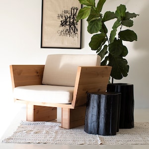 Black Stump Side Table - Etsy