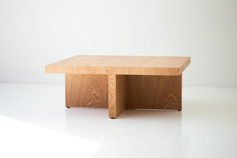 X Base Coffee Table in White Oak - Etsy