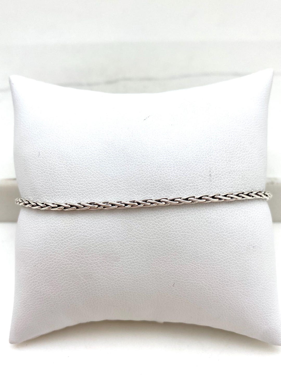 Sterling Silver Bali Wheat Chain Bracelet - Etsy