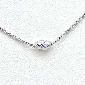 Sterling Silver Moon Cut Bead Necklace - Etsy