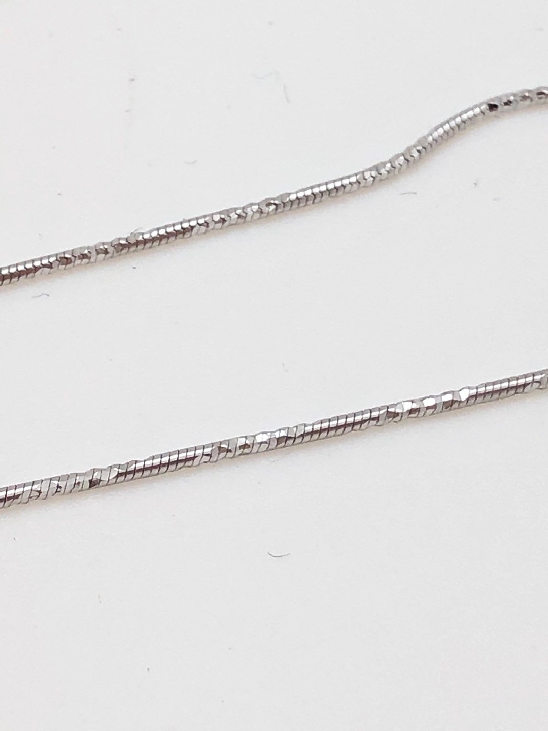 Sterling Silver Diamond Cut Snake Chain - Etsy