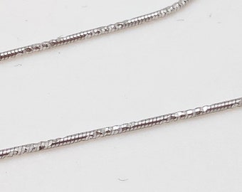 Diamond Cut Snake Chain, 1.5mm Mirror Snake Chain, Sterling Silver ...