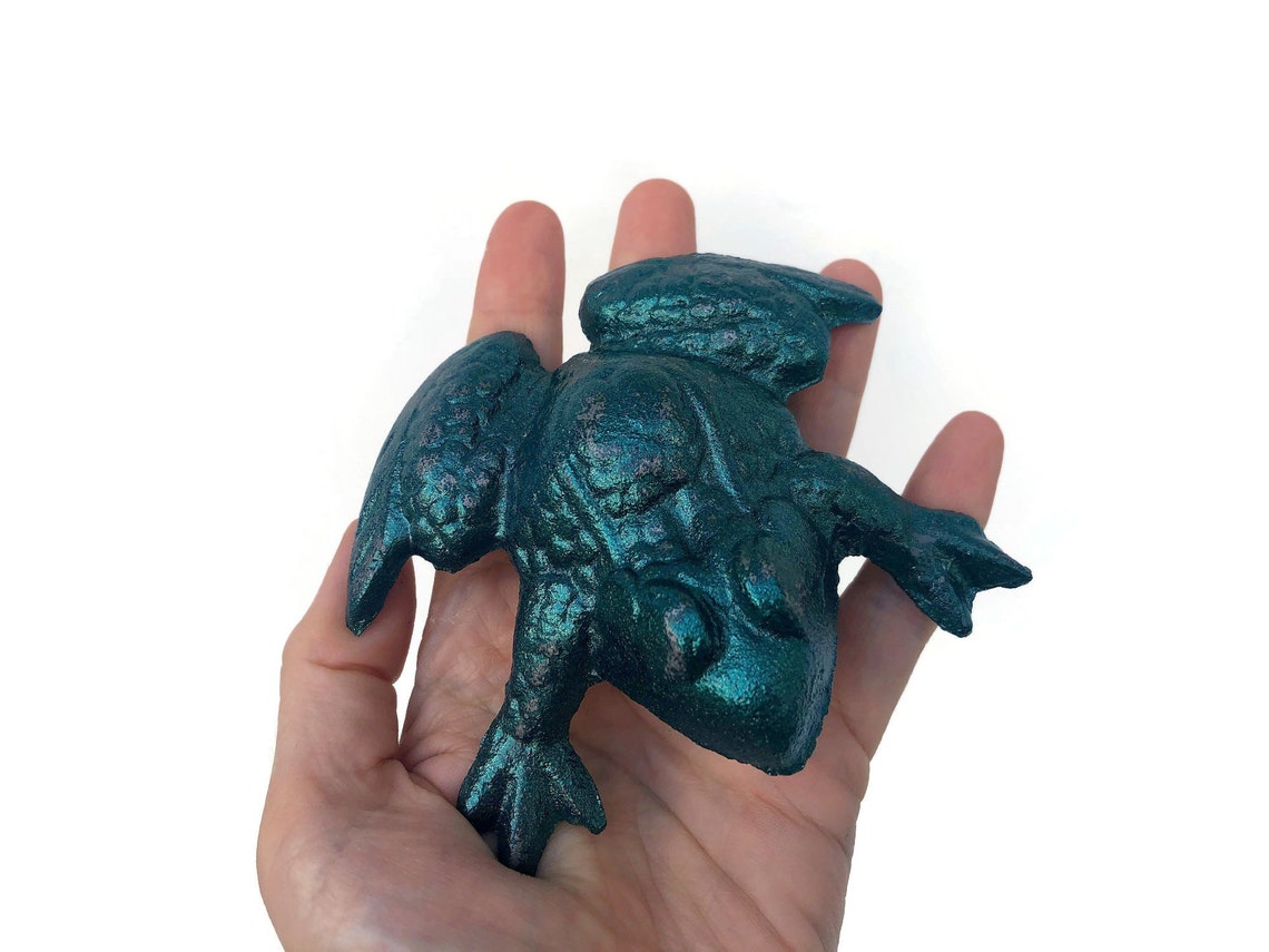 Set of 3 Garden Frogs Metal Paperweight Garden Frog Decor | Etsy