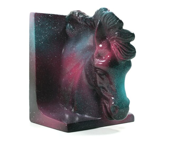 Galaxy Horse Bookend Horse Bookend Pop Art Horse Decor - Etsy