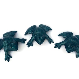 Set of 3 Garden Frogs Metal Paperweight Garden Frog Decor - Etsy