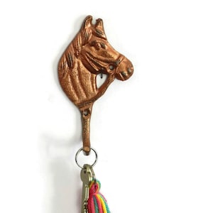 Horse Head Hook Animal Key Hook Coat Hooks Rustic Home - Etsy