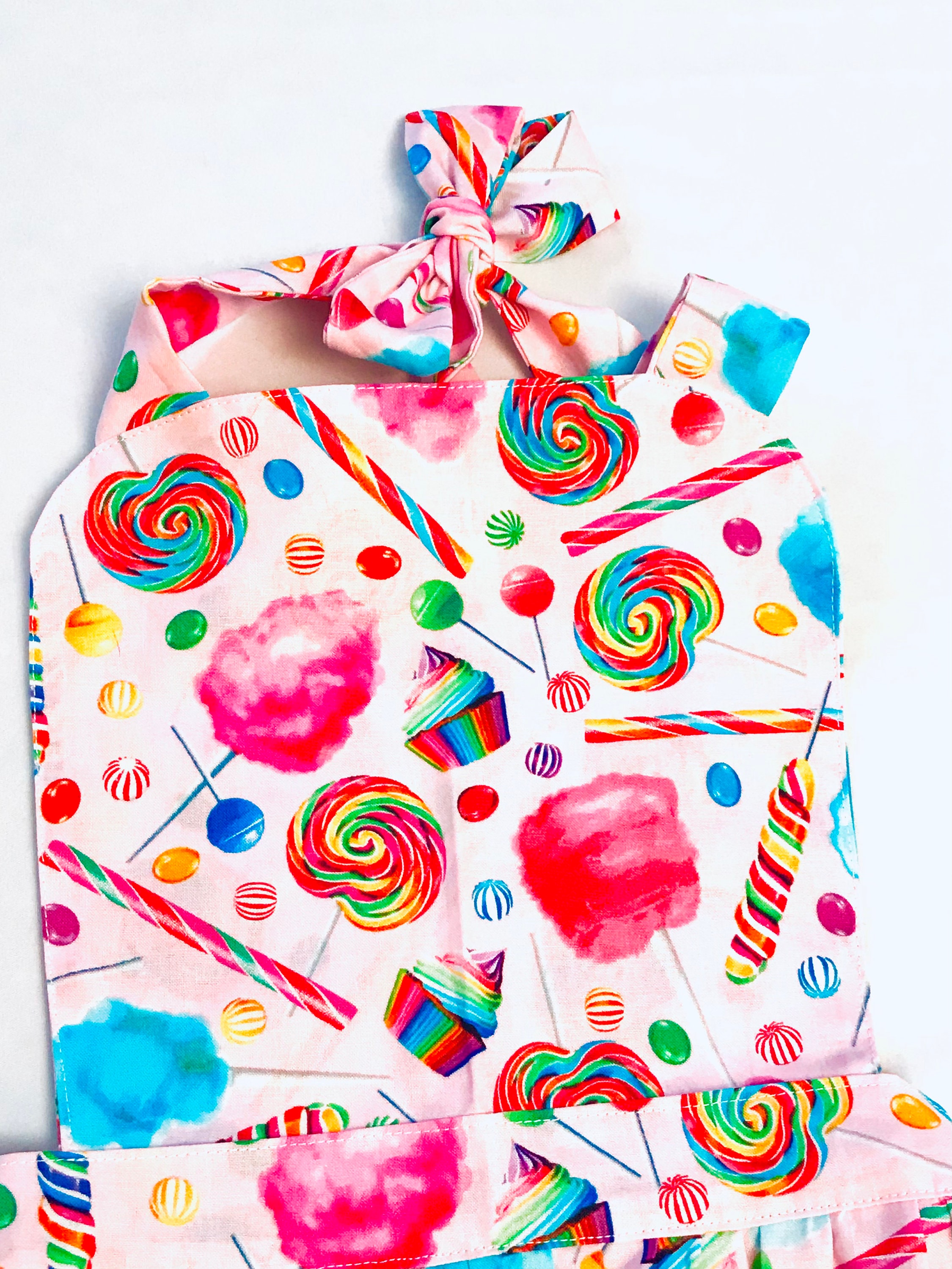 Girls Retro Apron Handmade, Candy Apron, Little Girls Candy Apron ...