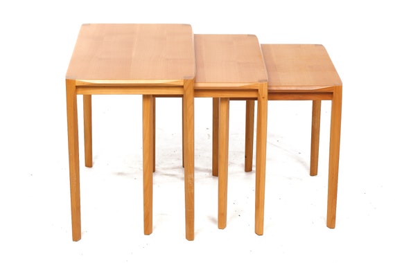 Three nesting tables by Rex Raab for Wilhelm Renz pear tree | Etsy