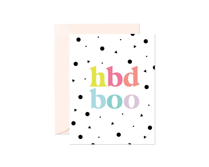 HBD Boo, Friendship Birthday Greeting Card - Etsy