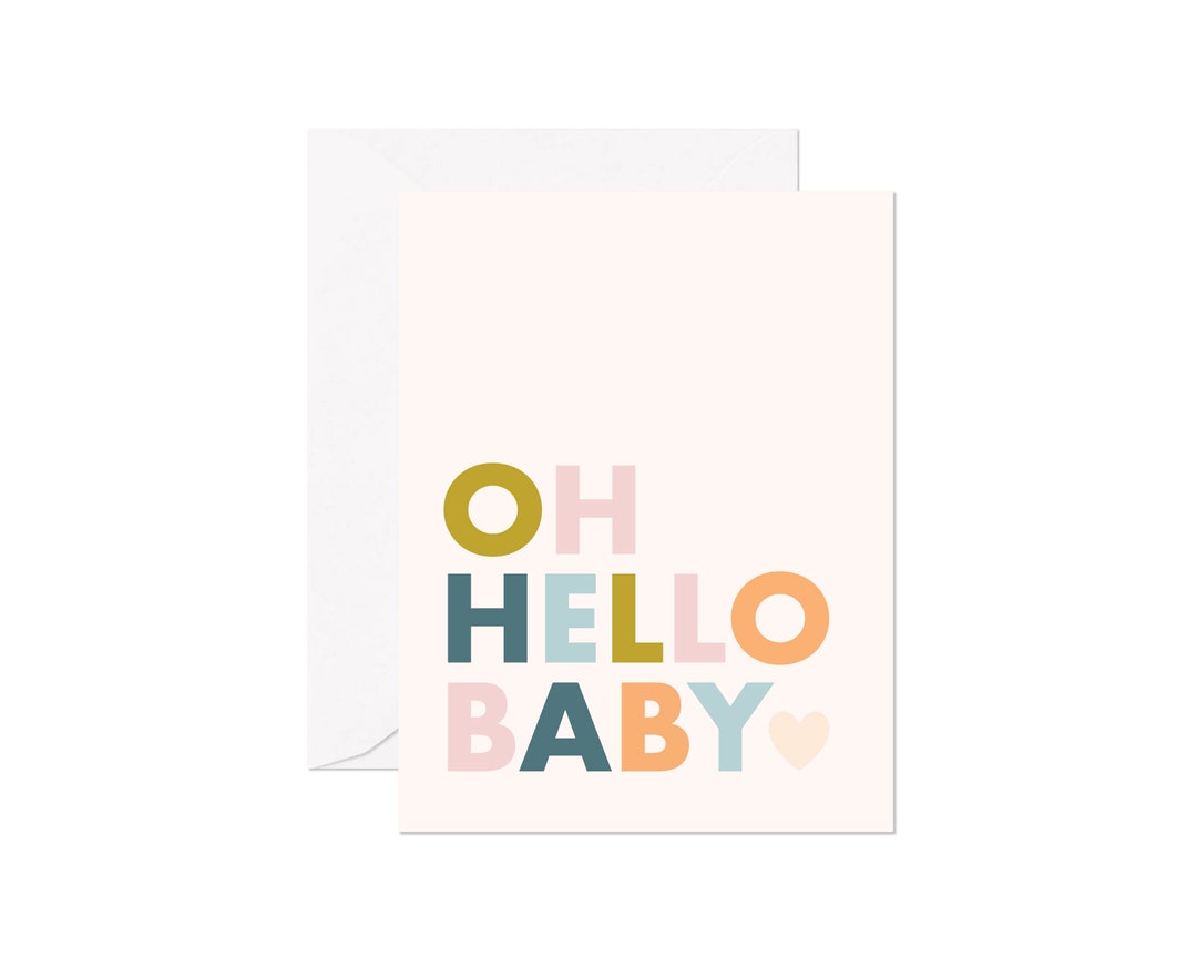 Oh Hello Baby, Congratulations, Friendship Baby Greeting Card for New ...