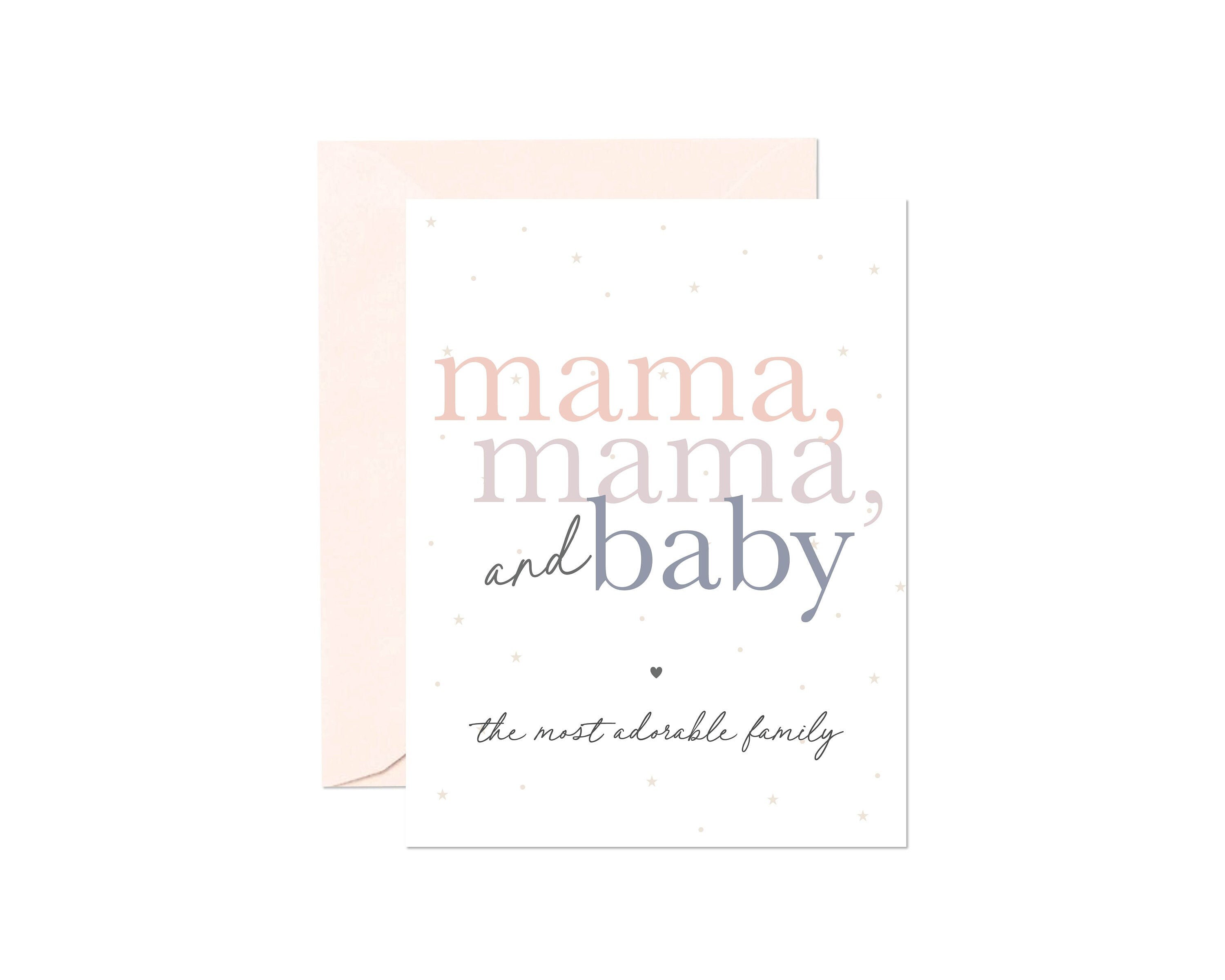 Mama, Mama & Baby, Friendship Baby Greeting Card for New Parents, New ...