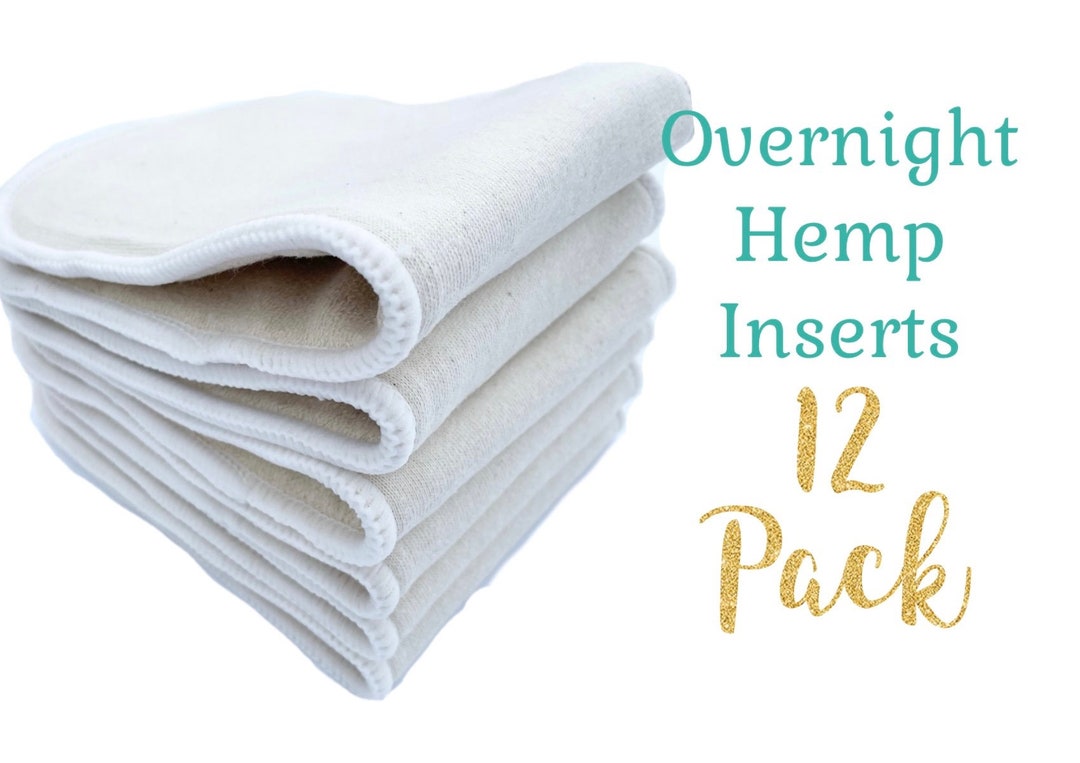 Momgaroo 12 Pack Overnight Hemp Inserts - Etsy