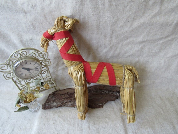 Vintage Scandinavian Straw Horse Christmas Ornament Big - Etsy