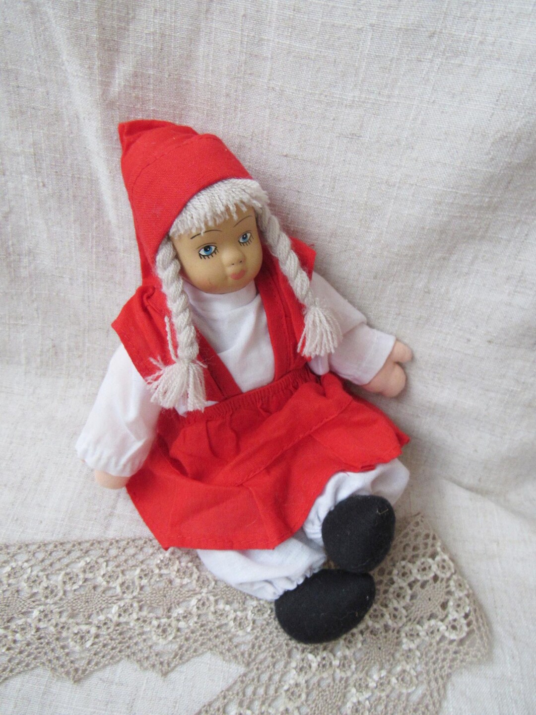 Swedish Doll, Scandinavian Doll, Doll in Red, Christmas Doll - Etsy