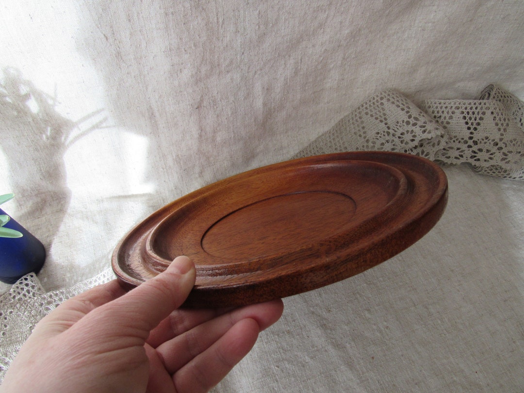 Vintage Wooden Display Plate, Simple Decorative Wood Plate - Etsy