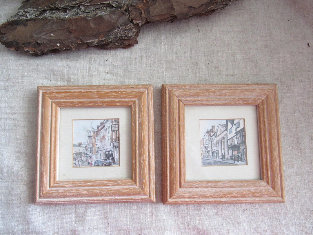 Vintage Robin Mullen City View Print Set: Framed Wall Art - Etsy