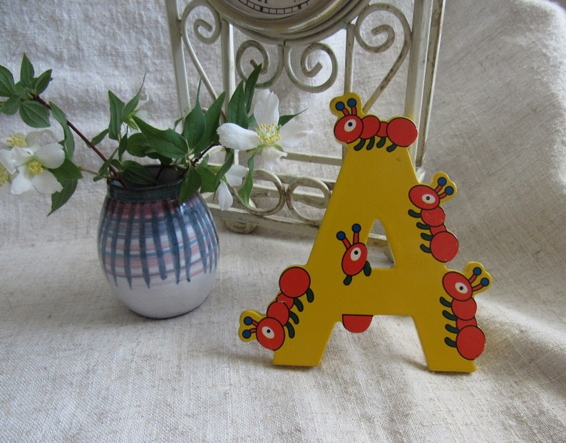 Wood Letter A Vintage Decorative Letter A Letter A With Ants | Etsy