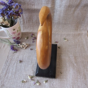 Wooden Moon Decor Crescent Moon on Postament Figurine Brown - Etsy